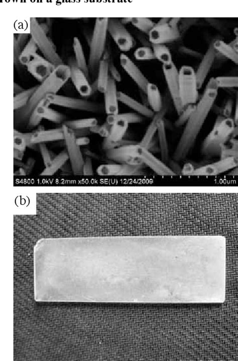 Figure 1 From Well Aligned Zno Nanotubepolyaniline Photocatalysts For
