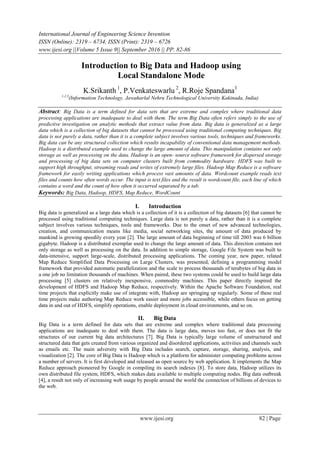 Introduction To Big Data And Hadoop Using Local Standalone Mode Pdf