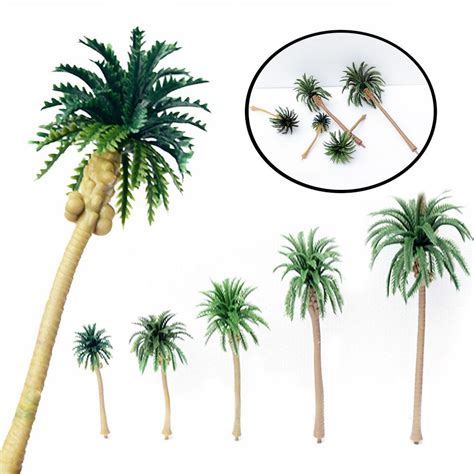 10pcs Mini Artificial Coconut Palm Trees Model Diy Vicedeal