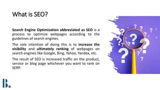 Search Engine Optimization Meaning Roadmap And Future Ppt