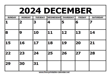 Printable Calendar December 2024 Landscape Free Download Tonia Emeline