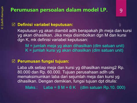 pertemuan ii linier programing ppt