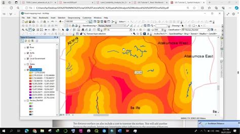 Creating Distance Surfaces In Arcmap Euclidean Distance Youtube