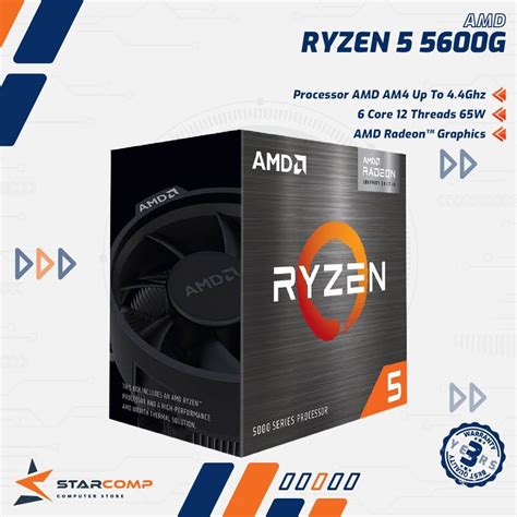 Jual AMD Ryzen 5 5600G With Radeon Graphics 6 Core 12 Thread | Shopee ...