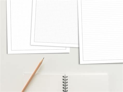 Printable Lined Dot Graph Grid Paper Sheets For Note Taking Writing Paper A Letter Planner