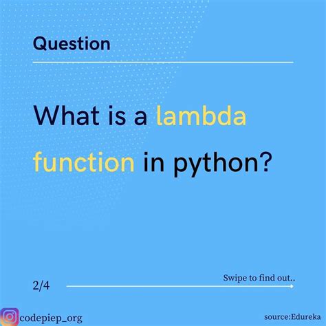 Codepiep What Is A Lambda Function In Python