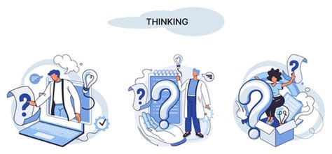 Problem Solving Concept Woman Wondering Royalty Free Vector