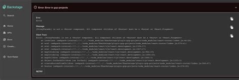 Backstage Plugin Gcp Projects React Router Package Error Issue Backstage Backstage
