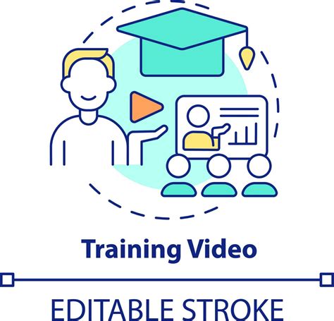 Training Video Concept Icon Microlearning Video Example Abstract Idea Thin Line Illustration