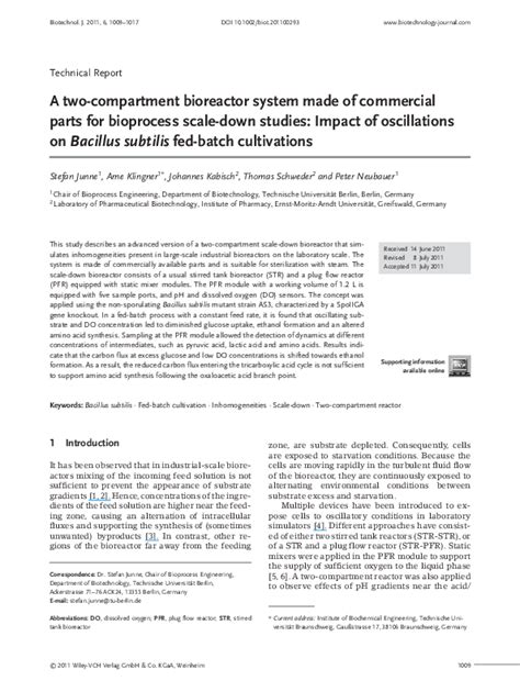Pdf A Two Compartment Bioreactor System Made Of Commercial Parts For