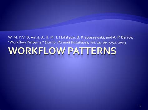 PPT Workflow Patterns PowerPoint Presentation Free Download ID