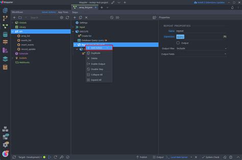 Wappler Documentation Working With Server Connect Array Lists