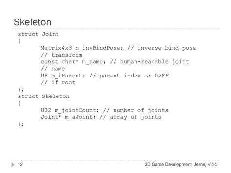 D Game Development Animation Jernej Vičič ppt download