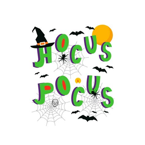 Hocus Pocus Halloween Svg Happy Halloween Vector Svg Hallow Inspire