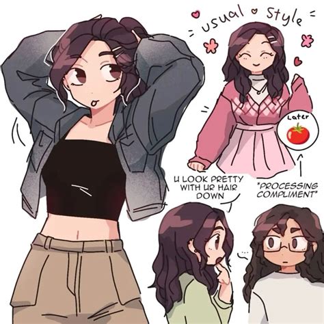 Drawing Oc In Different Styles Cartoon Art Styles Clothes Sweater