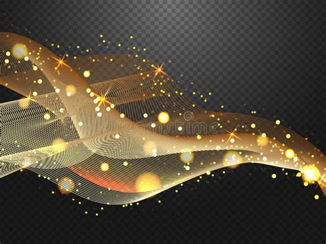 Illuminated Digital Wave Of Glowing Particles Motion Stock Illustration Illustration Of Flow
