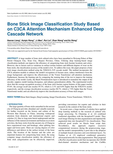 Pdf Bone Stick Image Classification Study Based On C3ca Attention