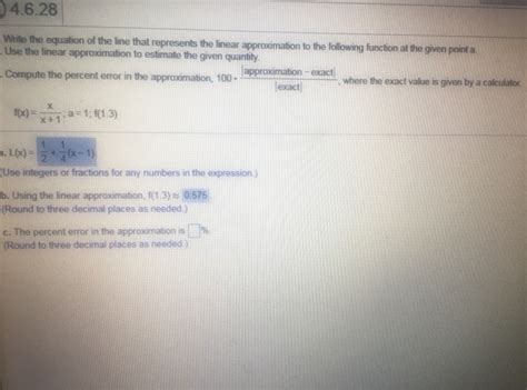Solved 4 6 28 Write The Equation Of The Line That Represents
