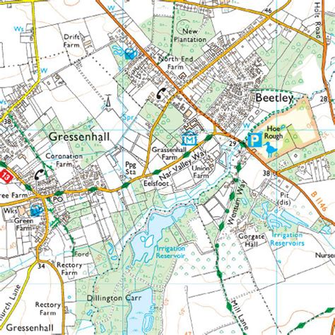 Os Map Of Dereham And Aylsham Explorer 238 Map Ordnance Survey Shop