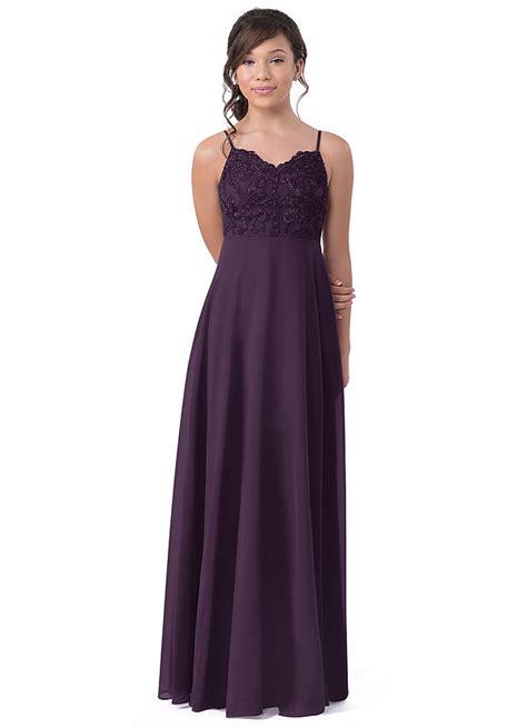 Plum Azazie Sonya JBD Junior Bridesmaid Dresses Azazie