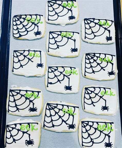 Spiderweb Rectangle Cookies Wedding Cakes Minneapolis Bakery