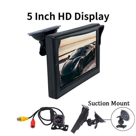 Monitor De Carro Hippcron 5 Polegadas Tft Lcd 5 Hd Digital 16 9 800 480 Tela 2 Vias