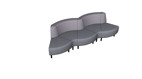Curved Modular Couch 3d Model