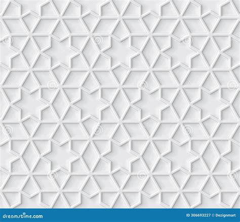 Geometric Pattern In Light Gray Color Soft Emboss Texture Background