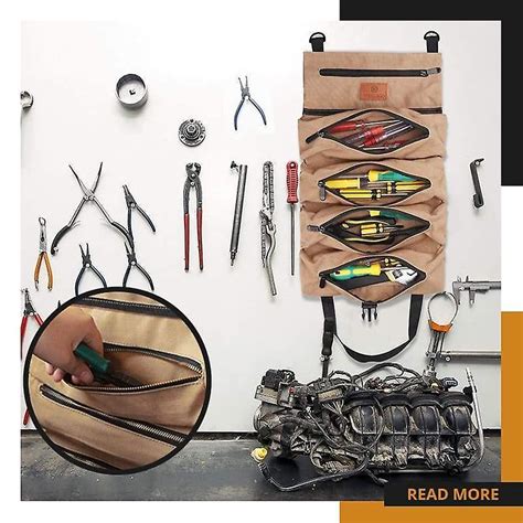 Working Tool Bag Roll Tool Roll Multi Purpose Tool Roll Up Bag Wrench Roll Pouch Hanging Tool