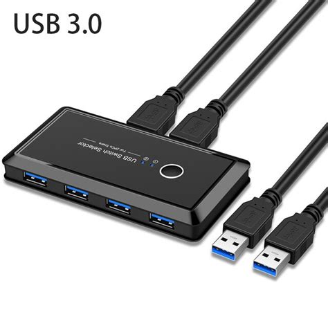 2X4 Usb 3 0 Sharing Switch Selector 2 Poort Stuks Grandado