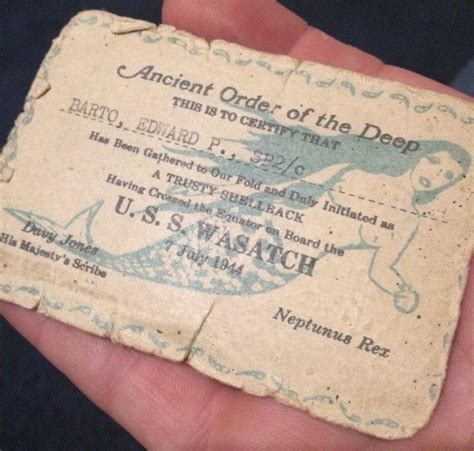 Navy Shellback Certificate