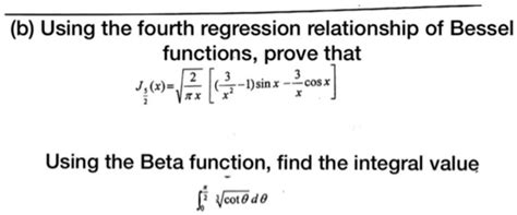 Solved B Using The Fourth Regression Relationship Of Bessel