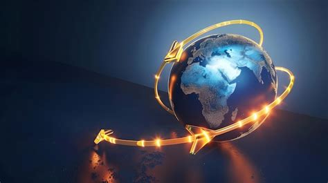 global connectivity and directional path on virtual earth visualization