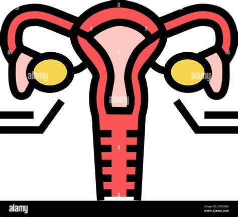 Ovaries Endocrinology Color Icon Vector Illustration Stock Vector Image