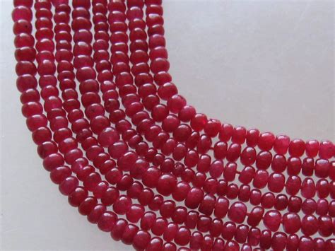 Red Ruby Beads At Rs 60carat In Jaipur Id 13806962848