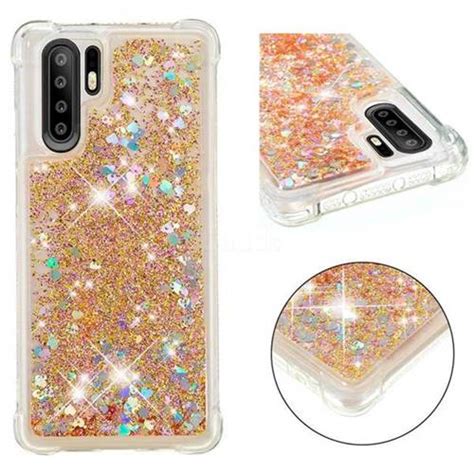 Dynamic Liquid Glitter Sand Quicksand Star TPU Case For Huawei P Pro Diamond Gold Huawei