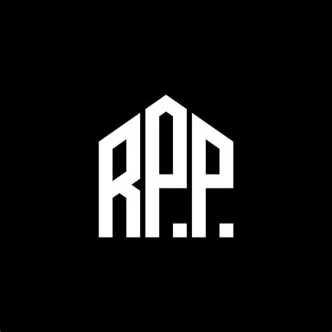 Rpp Letter Logo Design On Black Background Rpp Creative Initials