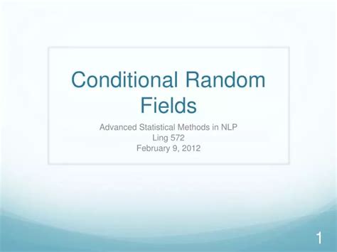 Ppt Conditional Random Fields Powerpoint Presentation Free Download