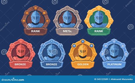 Rank Avatar Frame Fantasy Game Ui Button Icon Royalty Free Stock Image
