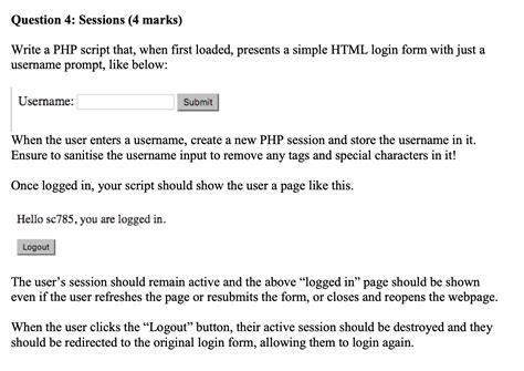 Solved Question 4 Sessions 4 Marks Write A PHP Script Chegg