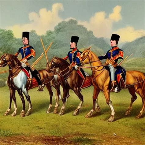 Cavaliers Of Robert E Lee Civil War Style Painting Stable Diffusion