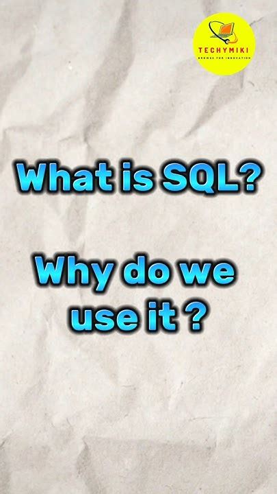 what is sql in telugu sql tutorial for freshers by techymiki sql