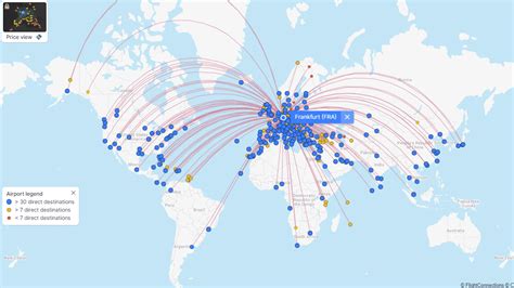 The 330 Direct Flights To Frankfurt The Worlds Best Connected Airport