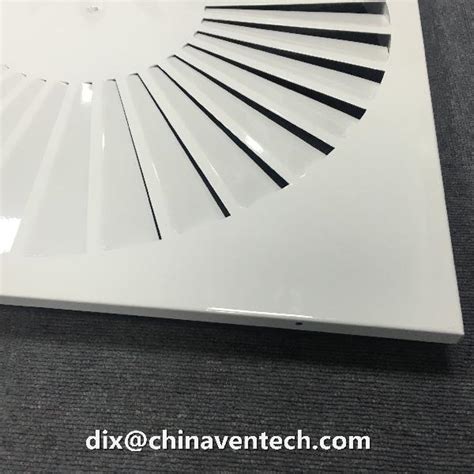 Louvered Face Supply Grille Square Swirl Diffuser With Plenum Box