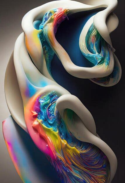 Premium Photo Colorful Abstract Sculpture Generated By Artificial