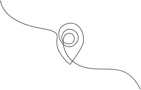 premium vector continuous one line drawing of path and location