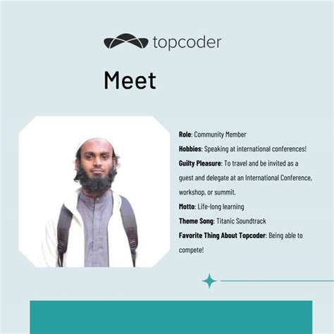 Video Topcoder On Linkedin Meet Zahid
