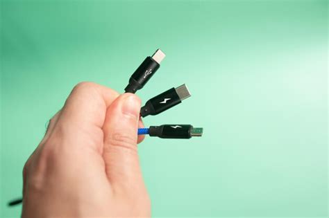 Premium Photo Three Types Of Peripheral Connections And Charging Or