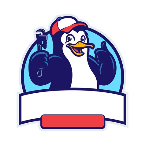 Penguin Plumbing Mascot Logo Template 35597683 Vector Art At Vecteezy