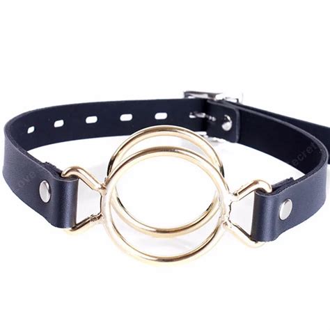 Stainless Steel Dual Ring Muzzle For Self Bondage And Roleplay Adult